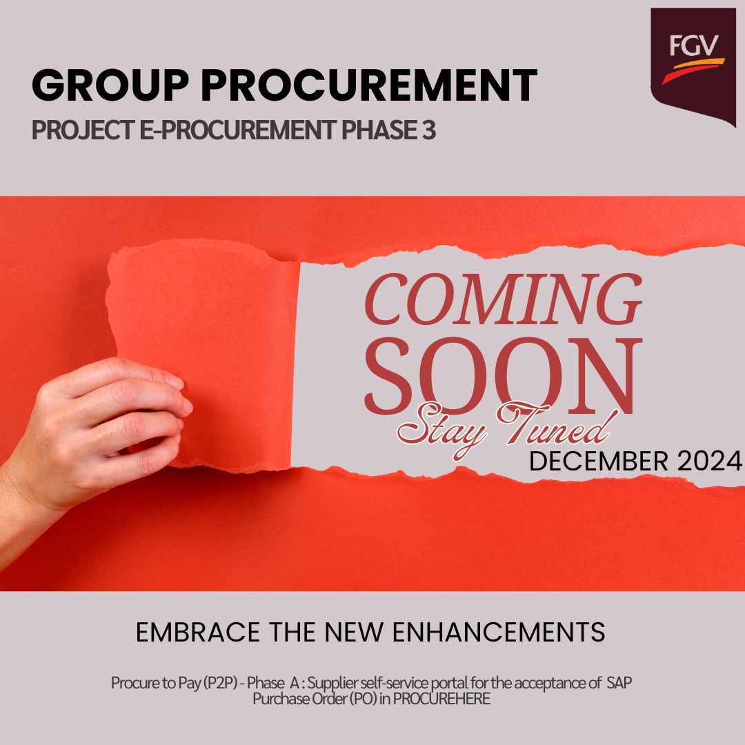 PROJECT E-PROCUREMENT PHASE 3 - Embrace the new enhancements
