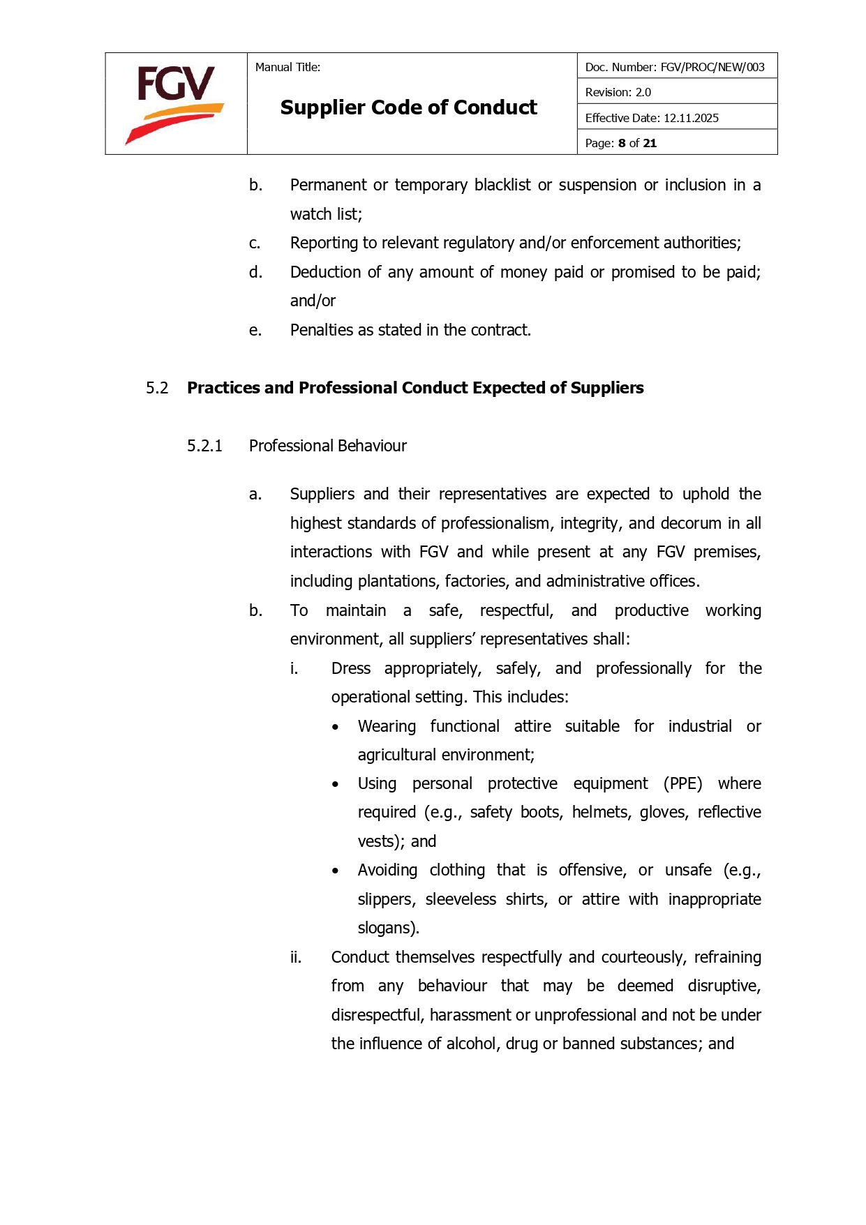 Supplier Code of Conduct (SCOC)