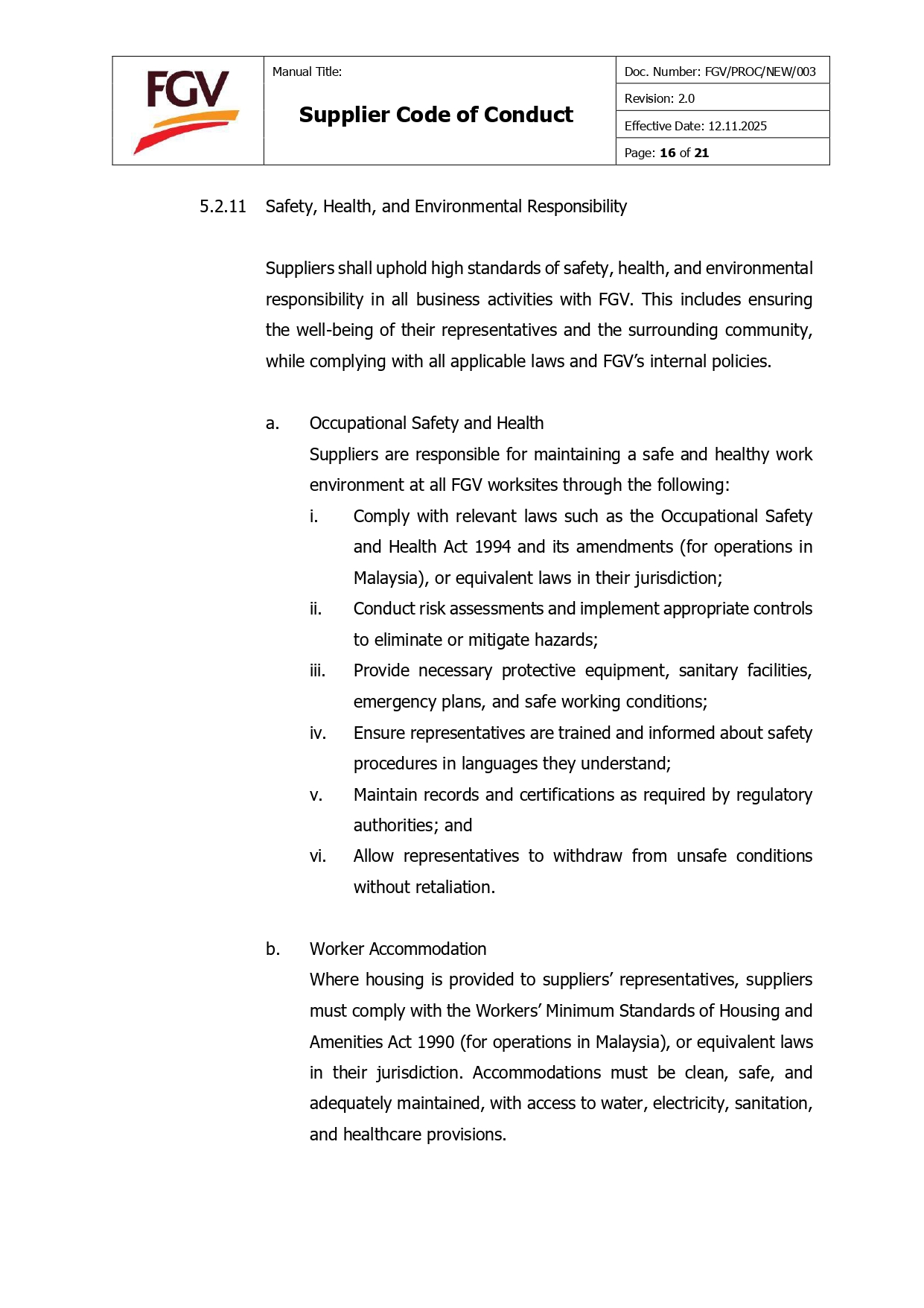 Supplier Code of Conduct (SCOC)