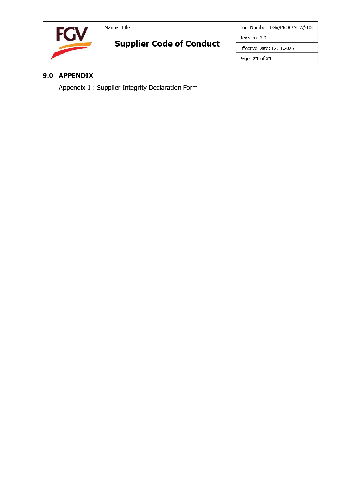 Supplier Code of Conduct (SCOC)