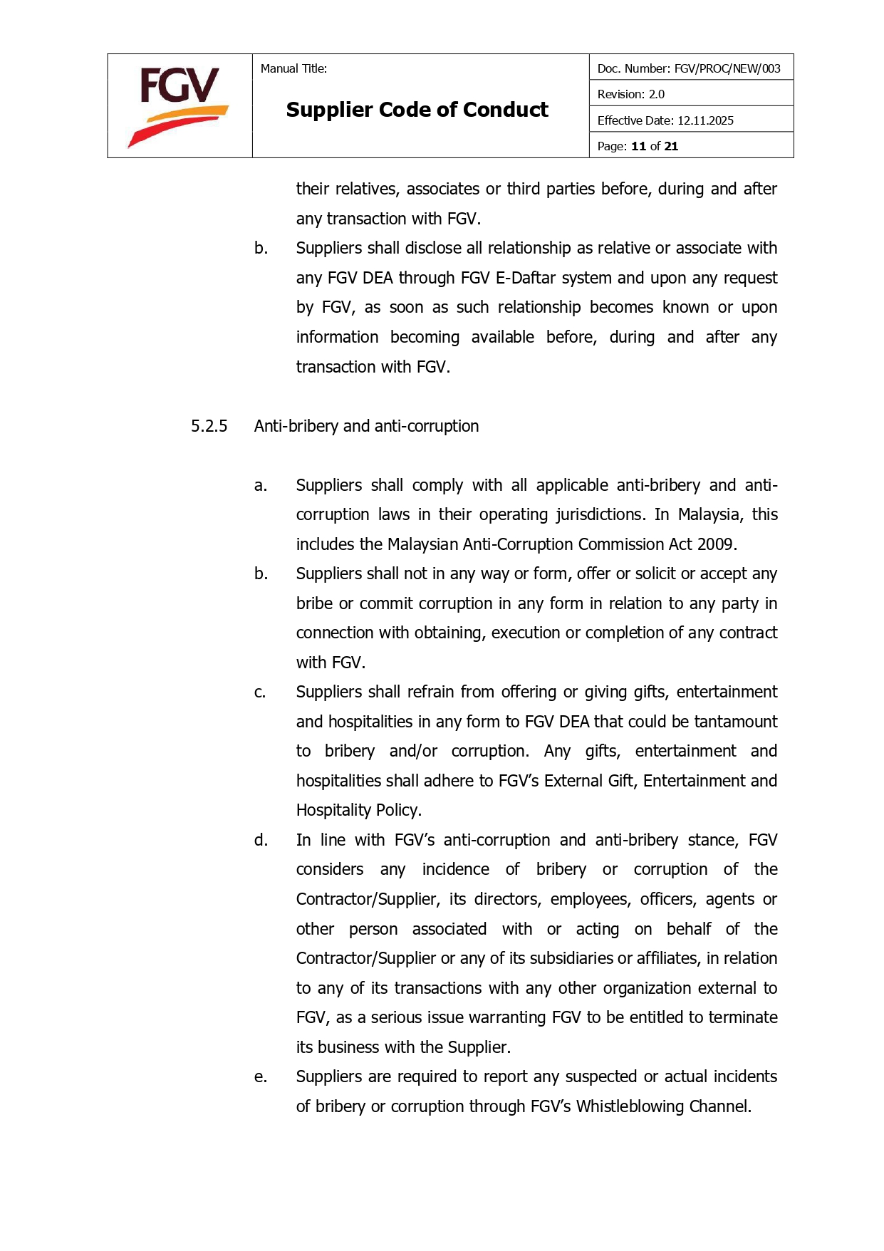 Supplier Code of Conduct (SCOC)